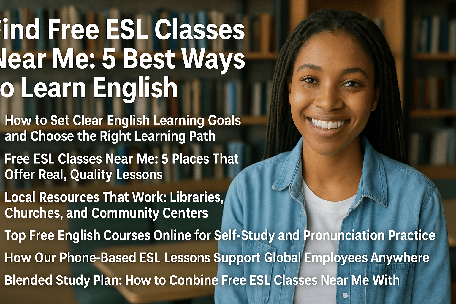 Find Free ESL Classes Near Me 5 Best Ways to Learn English