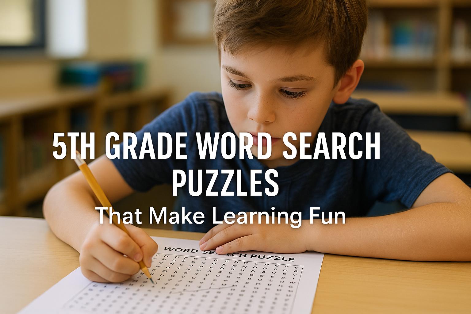 5th Grade Word Search Puzzles That Make Learning Fun