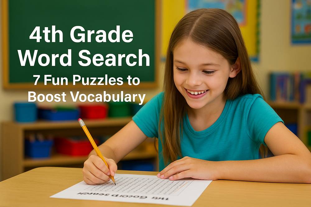 4th Grade Word Search 7 Fun Puzzles to Boost Vocabulary