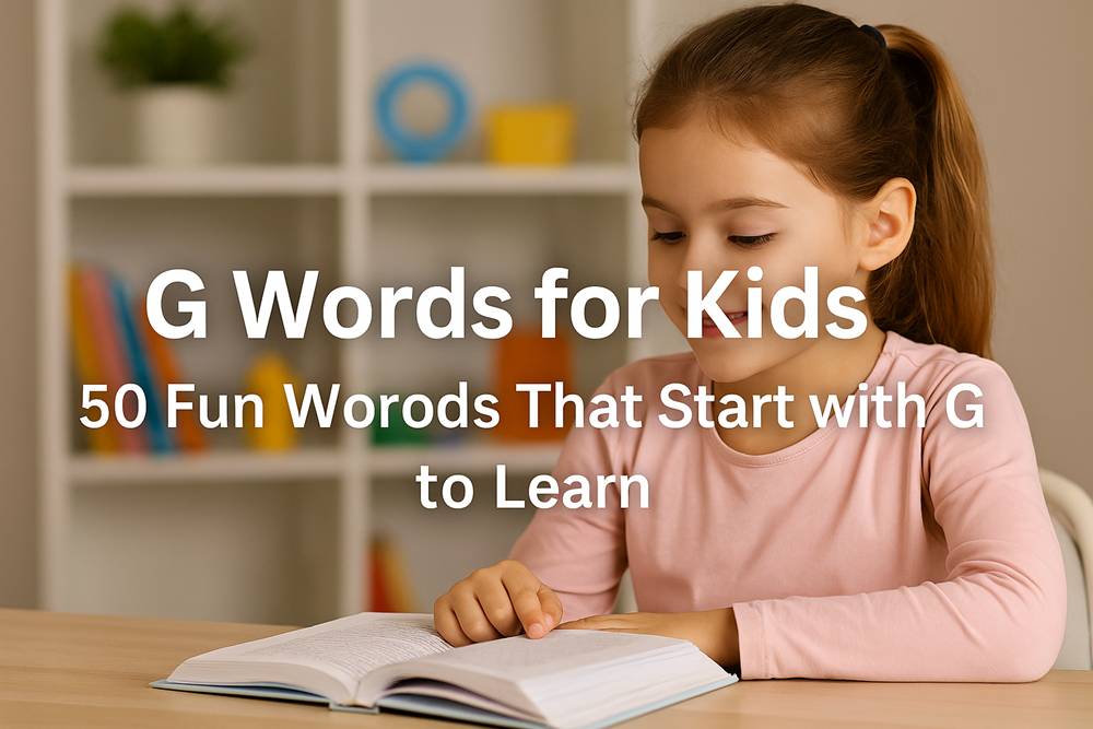 G Words for Kids 50 Fun Words That Start with G to Learn